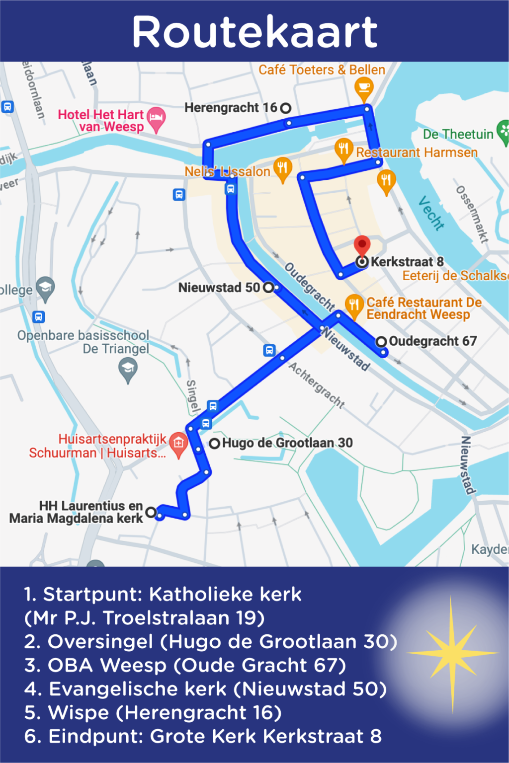 Routekaart – Kerstwandeling Weesp